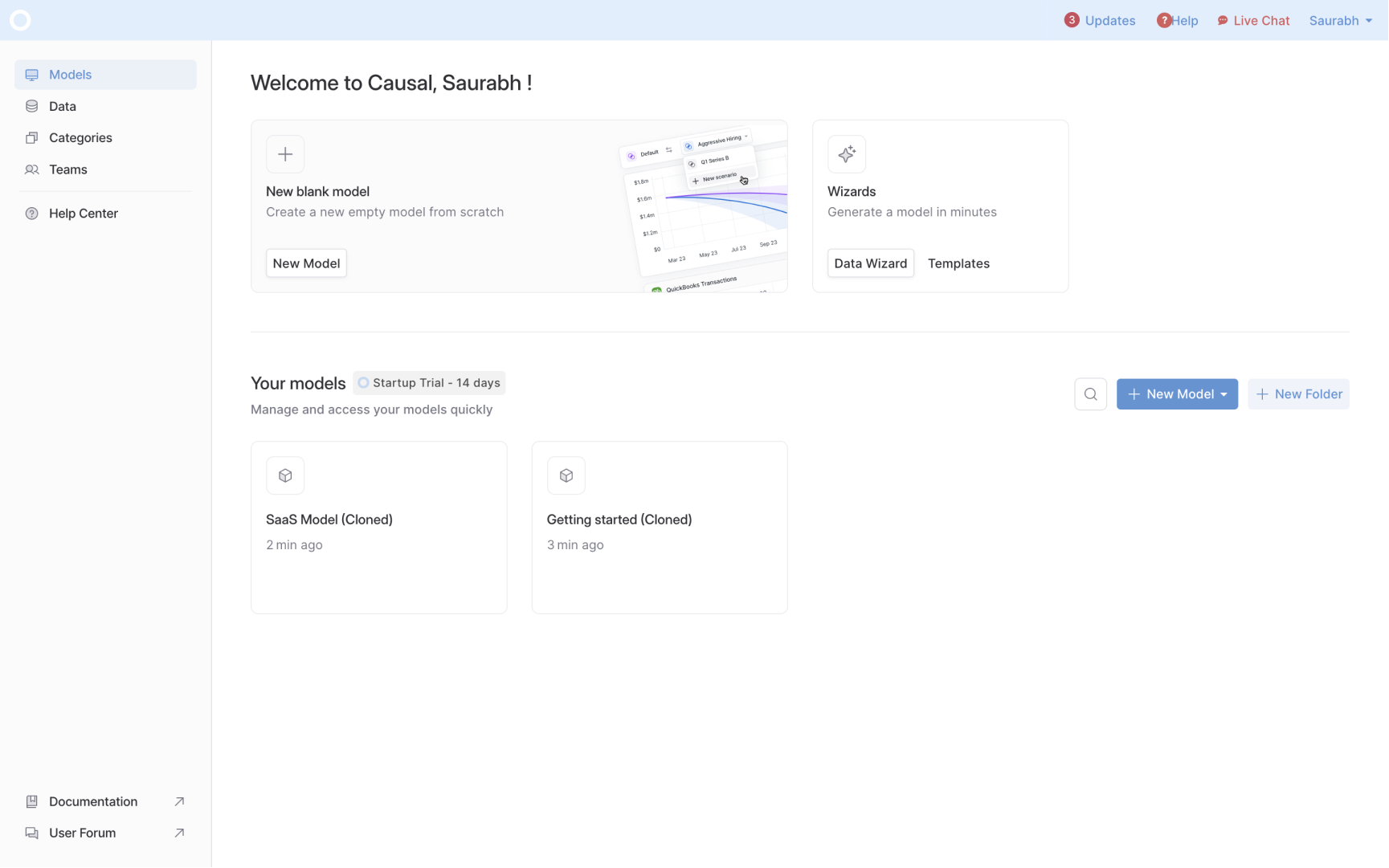 Causal | UI, UX Design | SaaS | Application Design | saas ui